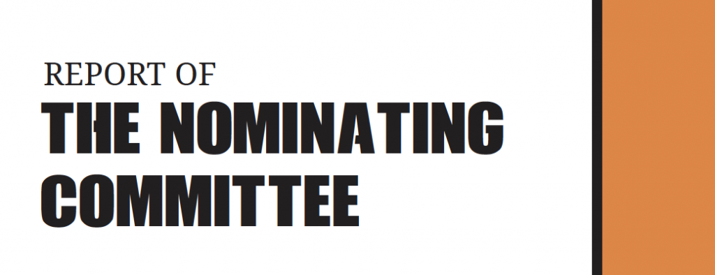 Report of the Nominating Committee 2019 - RHAND Credit Union