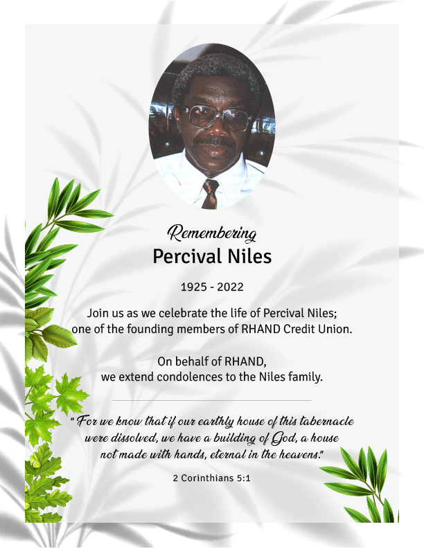 Remembering Percival Niles - RHAND Credit Union
